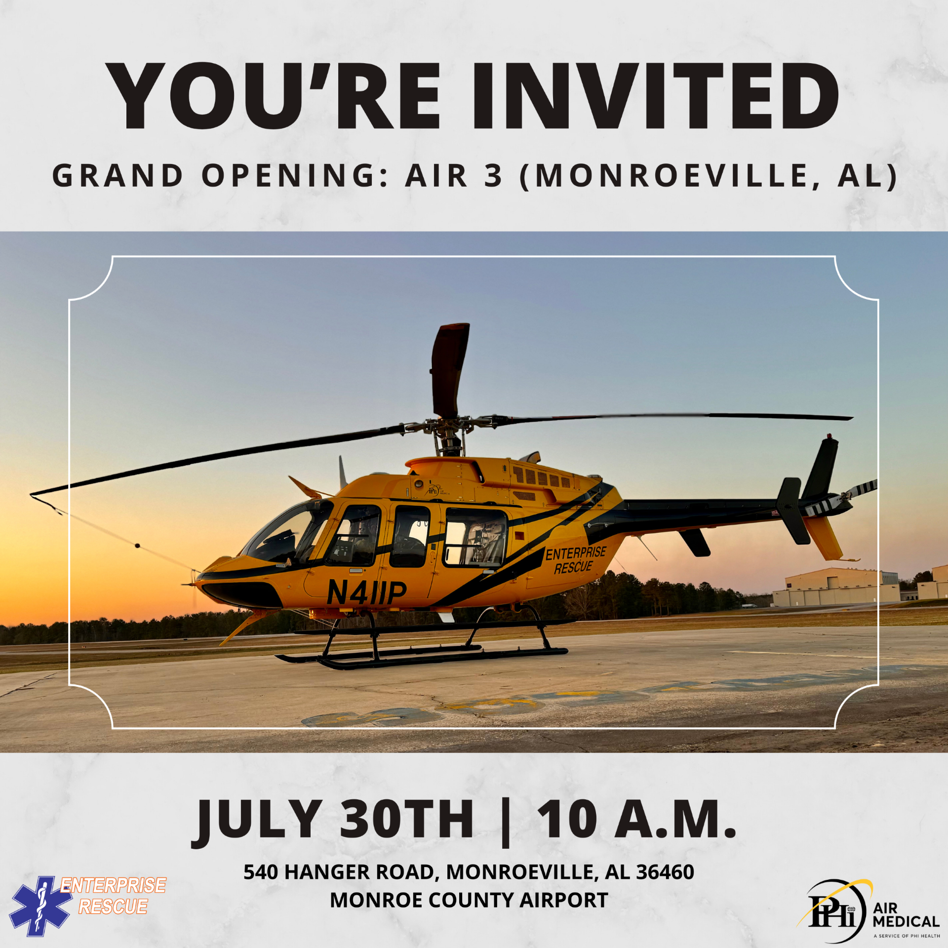 New Air Medical Helicopter Base Launches in Monroeville, Alabama to ...